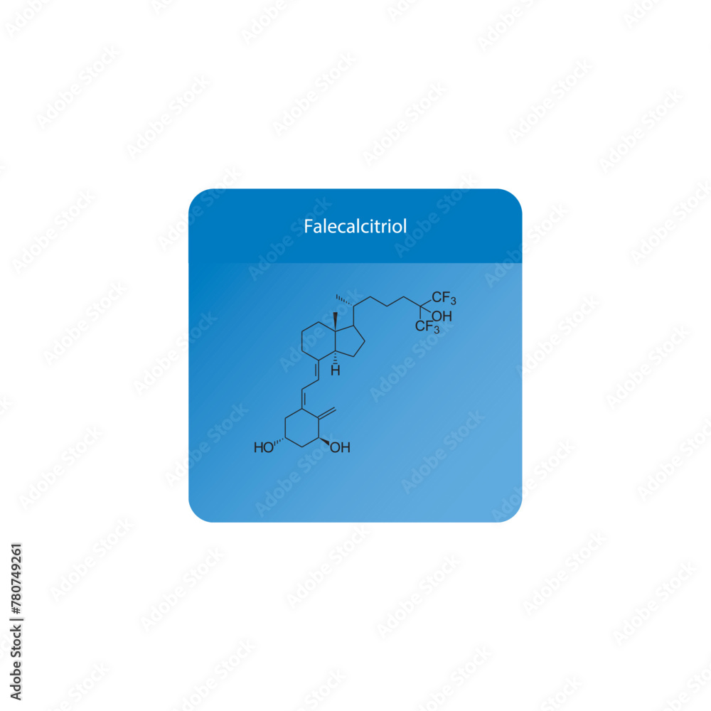 Falecalcitriol flat skeletal molecular structure Vitamin D agonist drug ...