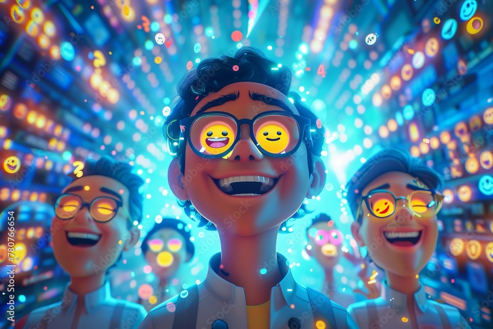 A dynamic animated presenting the story of emojis transforming language ...