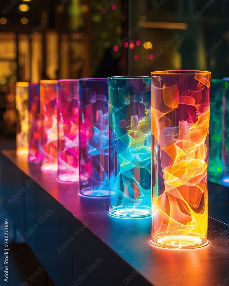A visual representation of colorchanging cups in an engaging ad ...