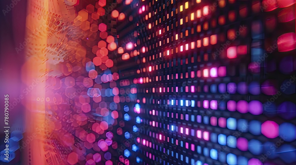 Examining the intricate details of digital pixels on a screen unveils ...