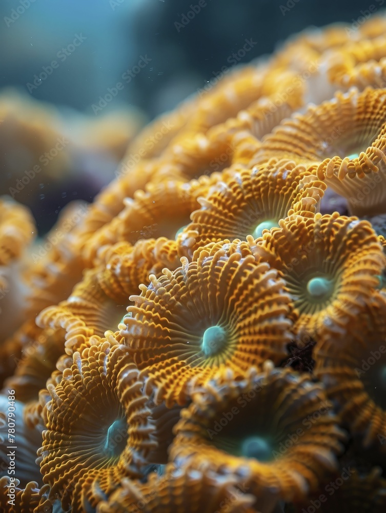 Explore the intricate beauty of a coral polyp skeleton, revealing the ...