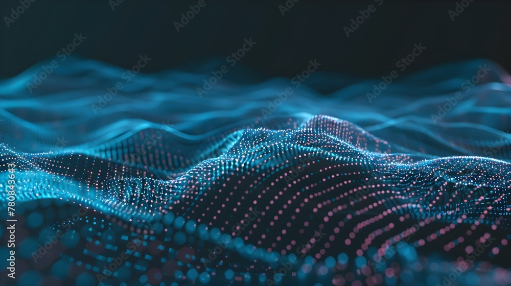 Big Data concept. Blockchain 3D illustration. Information Waves and the ... Big Data concept. Blockchain 3D illustration. Information Waves and the ...