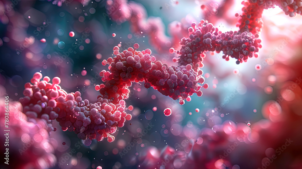 Virus cells medical pharmaceutical research with blood cells and ...