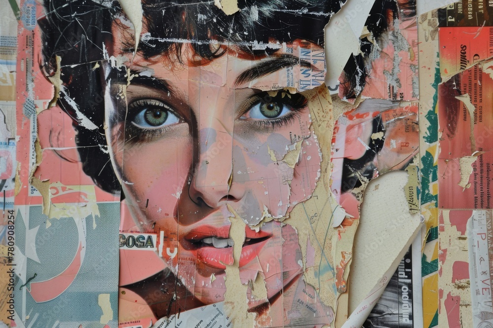 Vintage Magazine Collage Art - Abstract Exploration of Nostalgia and ...