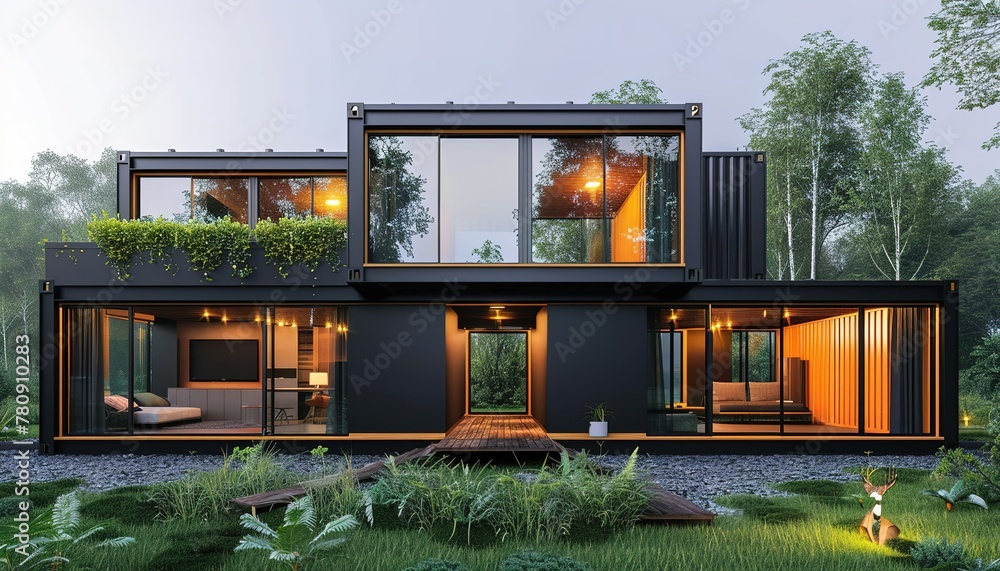 Modern container house, Modern shipping container house, modern ...