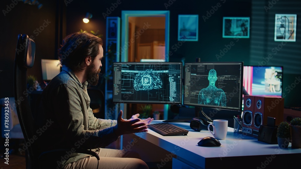 Man feeling speechless after seeing AI gaining anthropomorphic form and ...