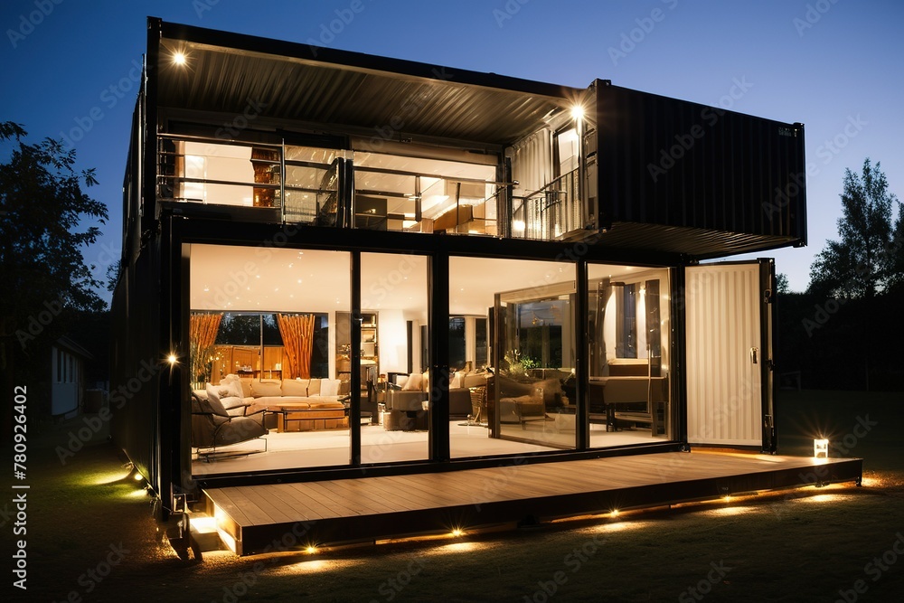 Modern container house, Modern shipping container house, modern ...