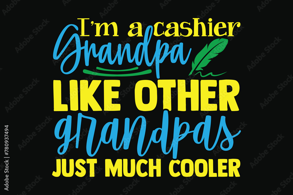 Stylish , fashionable and awesome cashier typography art and ...