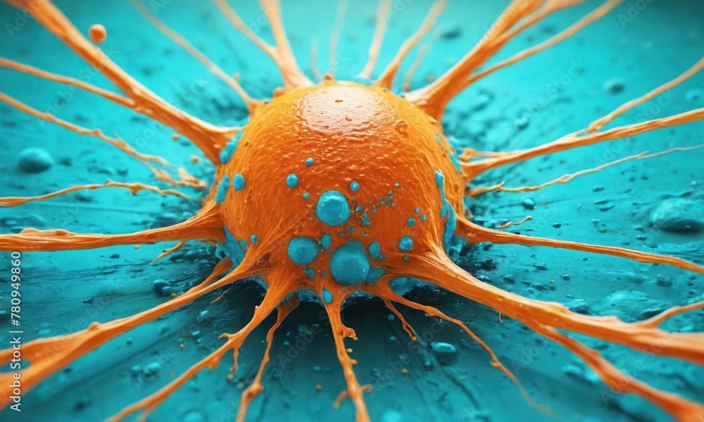 Cancer cells vis - illustration enhanced scanning electron micrograph ...