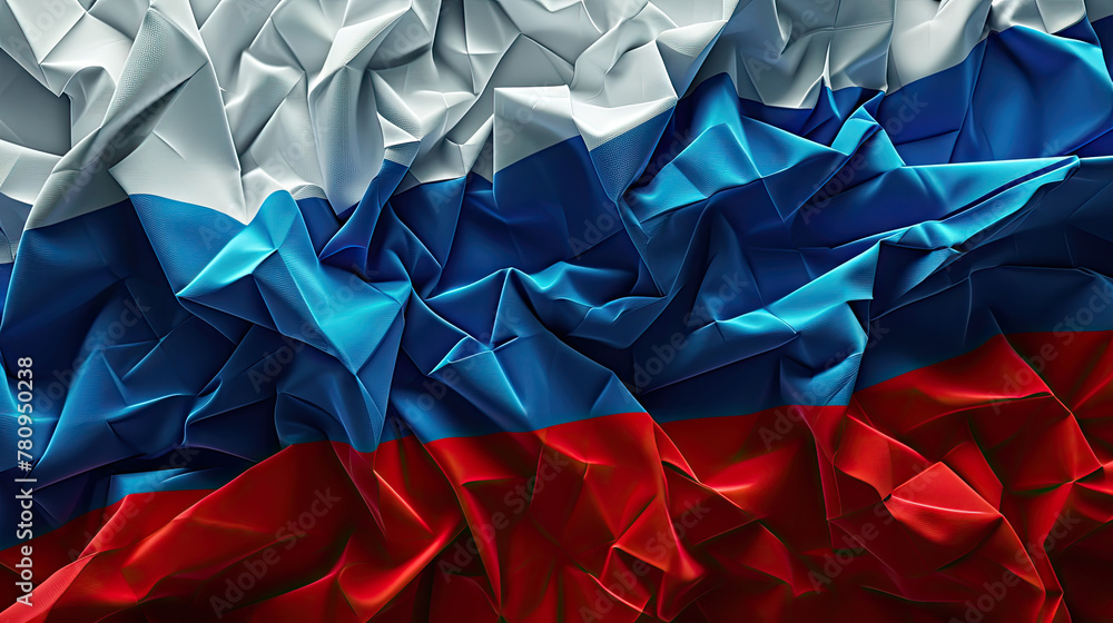 Flag Of Russia Rendered In A Futuristic 3D Style A Futuristic Vision of ...
