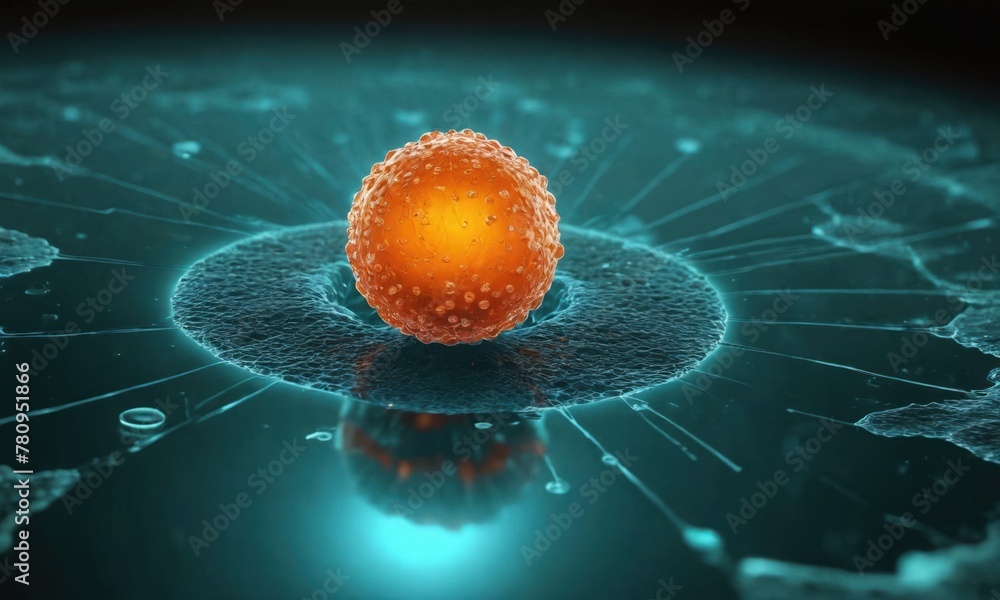 Cancer cells vis - illustration enhanced scanning electron micrograph ...