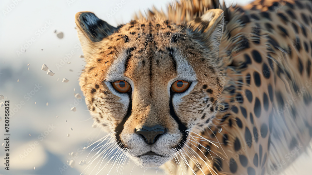 A photorealistic image of determination is captured in a powerful ...