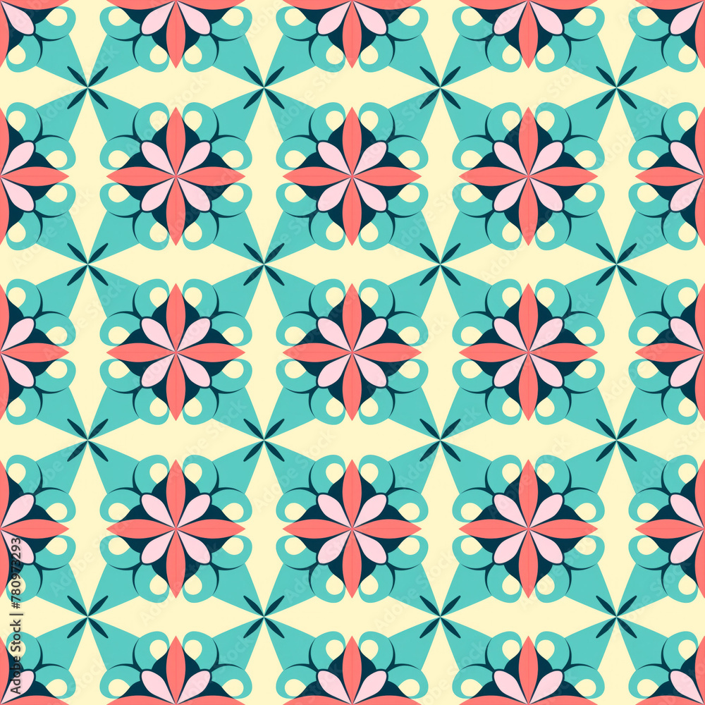 Singapore Peranakan seamless pattern, seamless tile, colorful ...