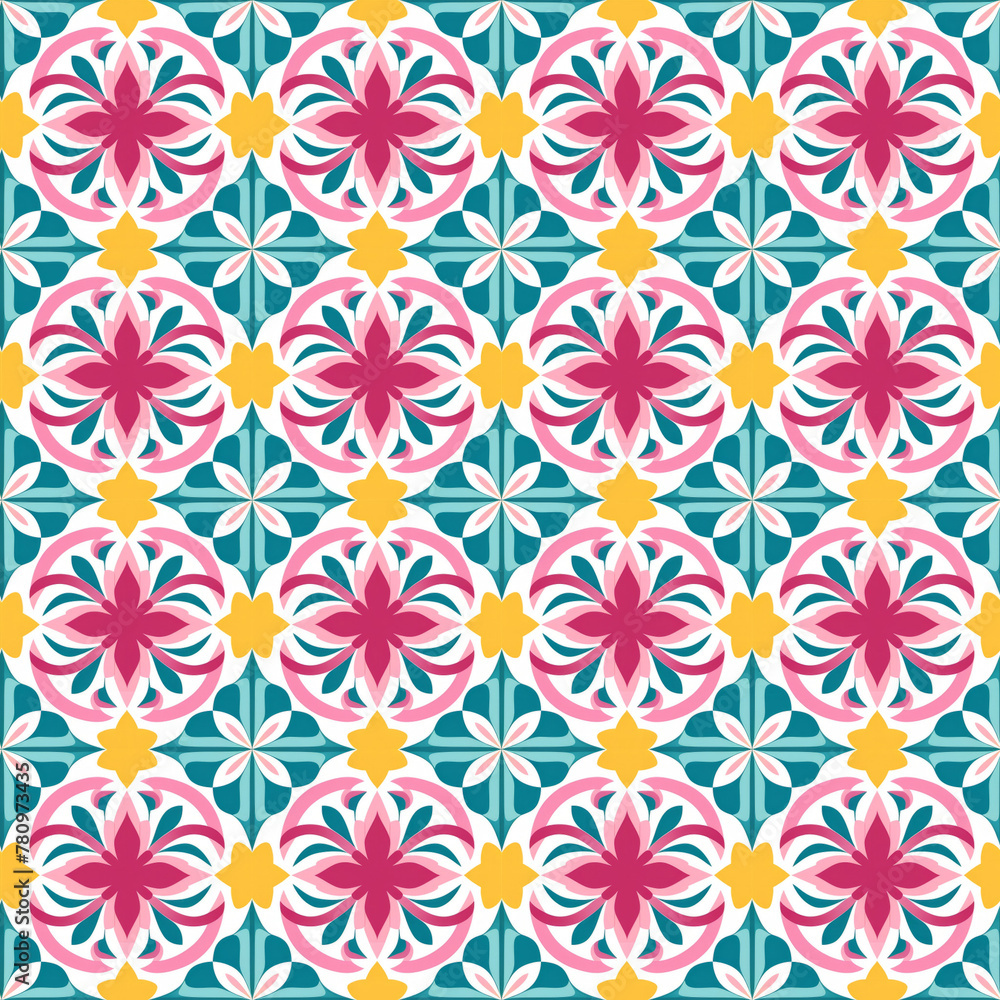 Singapore Peranakan seamless pattern, seamless tile, colorful ...