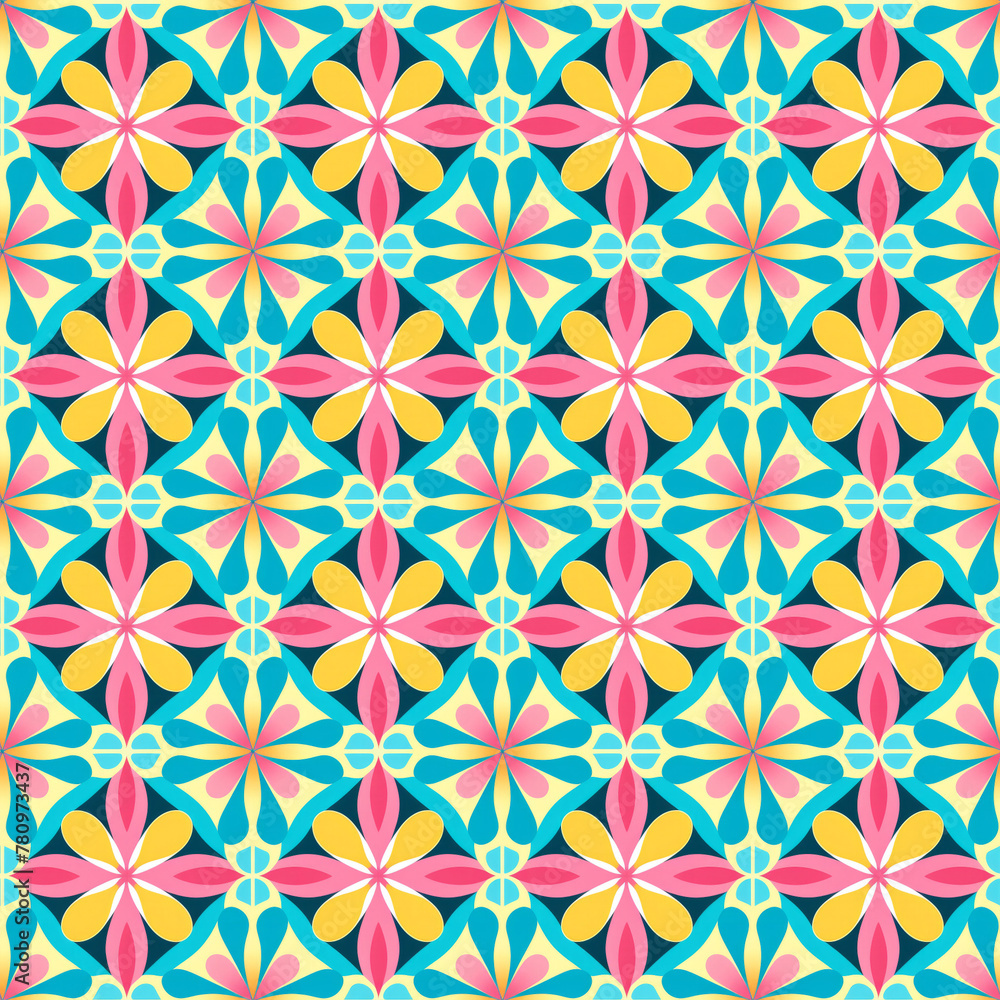 Singapore Peranakan seamless pattern, seamless tile, colorful ...