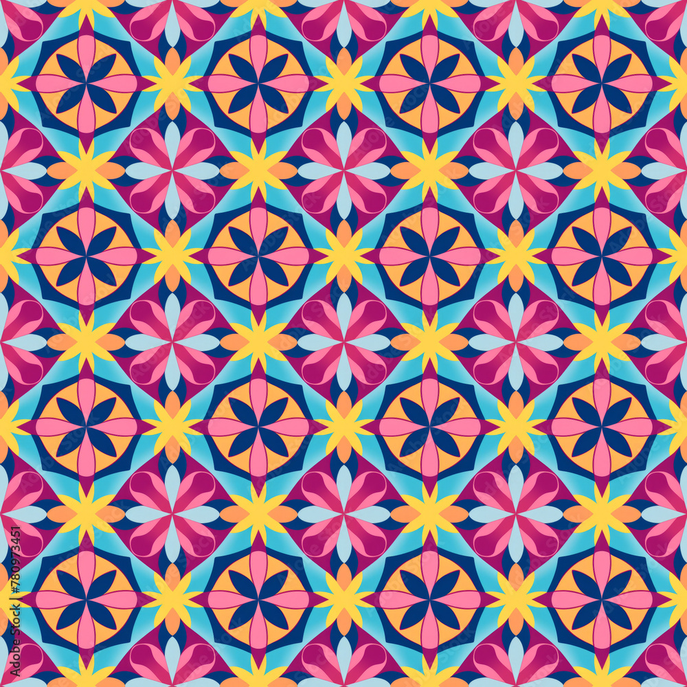Singapore Peranakan seamless pattern, seamless tile, colorful ...