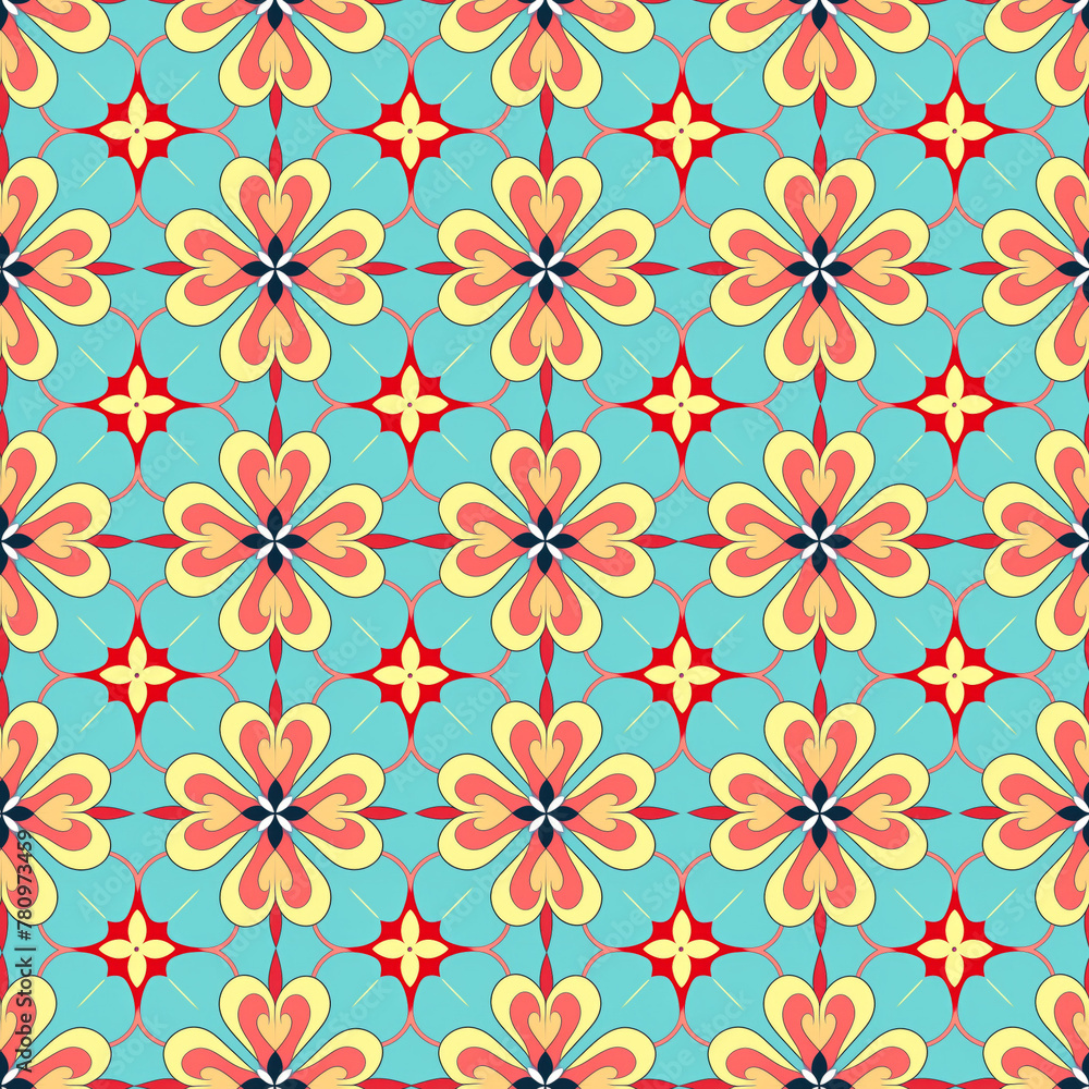 Singapore Peranakan seamless pattern, seamless tile, colorful ...