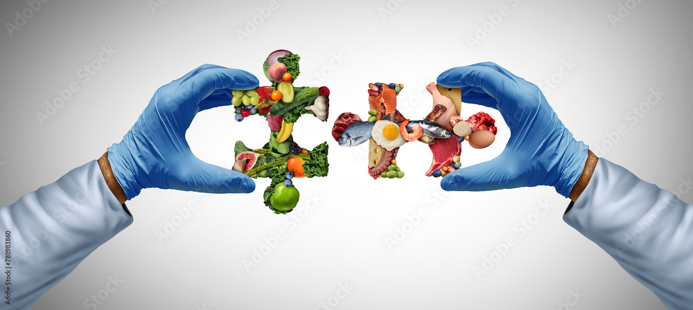 Poster Balanced Diet Science and Nutrition sciences with two main Food ...