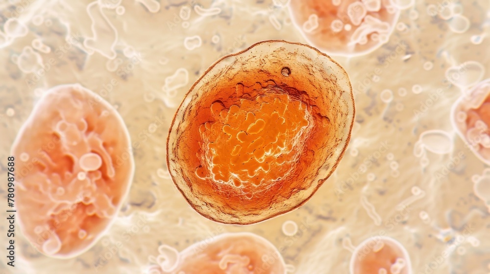 An electron microscope image of a singlecelled Leishmania donovani ...
