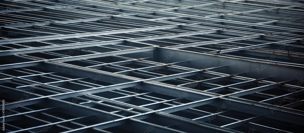 Metallic structure displayed up-close featuring an abundance of ...