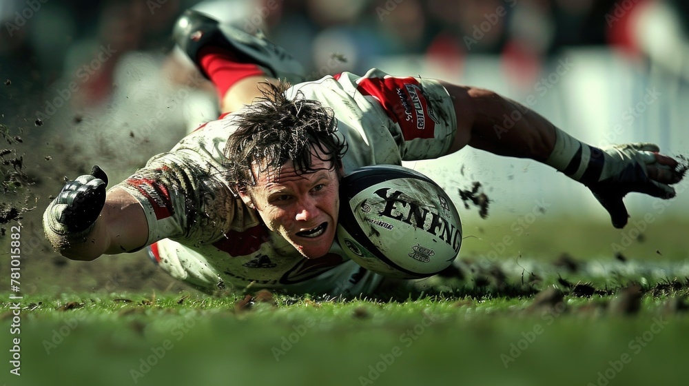 The game of rugby: test of endurance and strength, showcasing ...