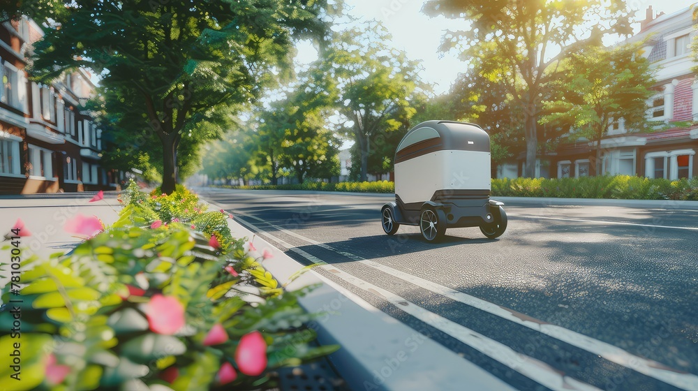 Step into the future with the robotic courier, a high-tech marvel that ...