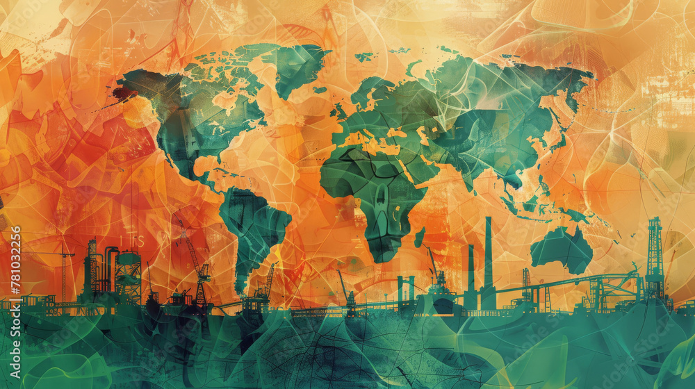 Visualization of geopolitical influences on oil production, with a ...