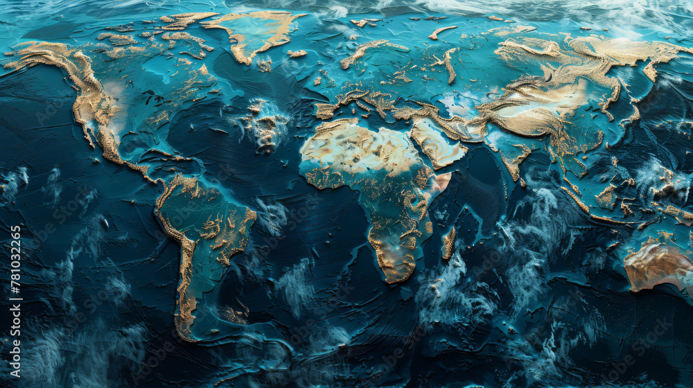 Visualization of global climate change data sharing, with environmental ...