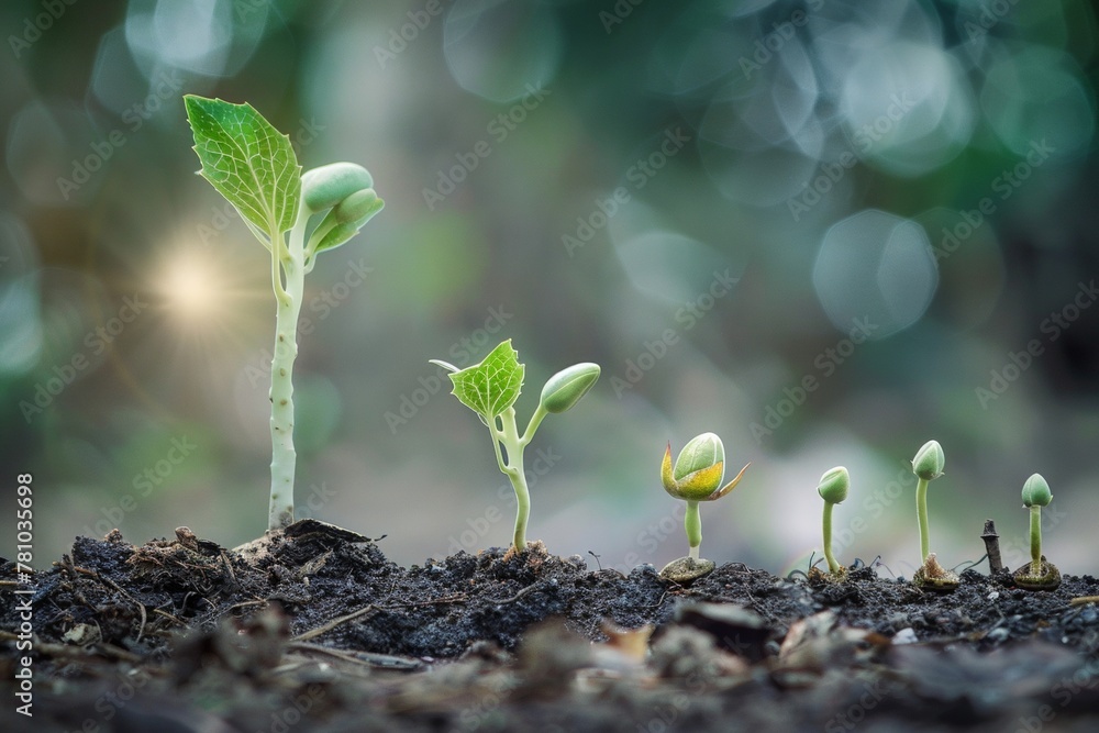 plant life cycle From seed to germination to the fully grown leaves It ...