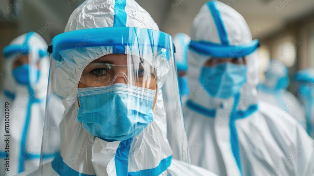 Medical professionals wearing personal protective equipment (PPE ...