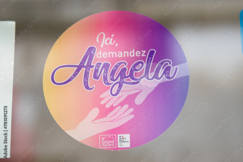 angela sign logo and brand text system of the City of Angouleme to ...