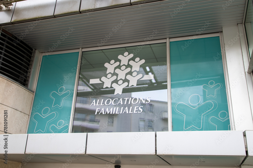 Caisse allocations familiales logo brand and text caf sign means Family ...