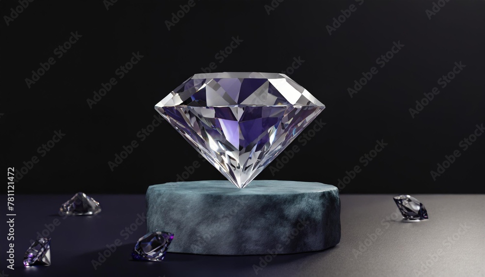 crystal podium diamond 3d background display glass jewelry product ...