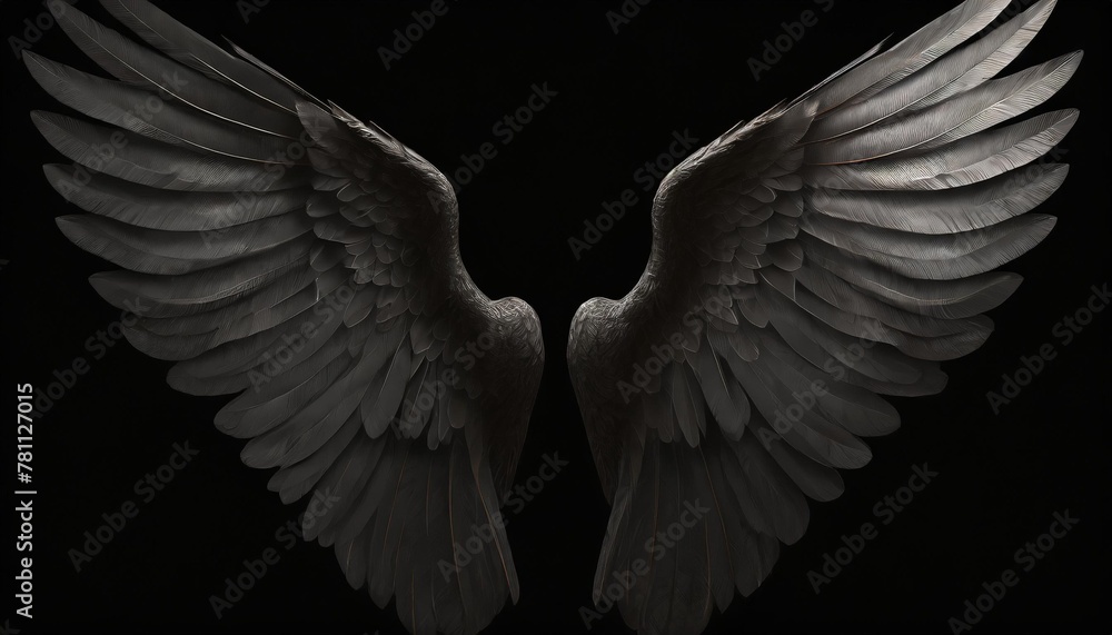 vector realistic angel wings isolated on transparent background Stock ...