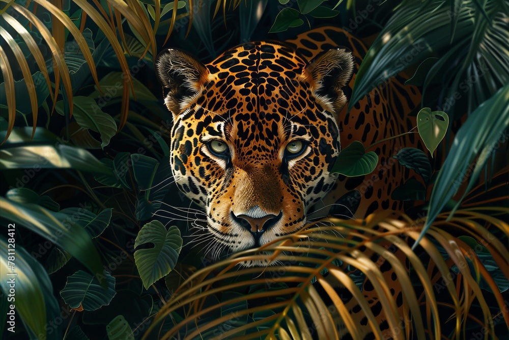 The agile jaguar in 'Lush Labyrinth', maneuvering expertly through an ...
