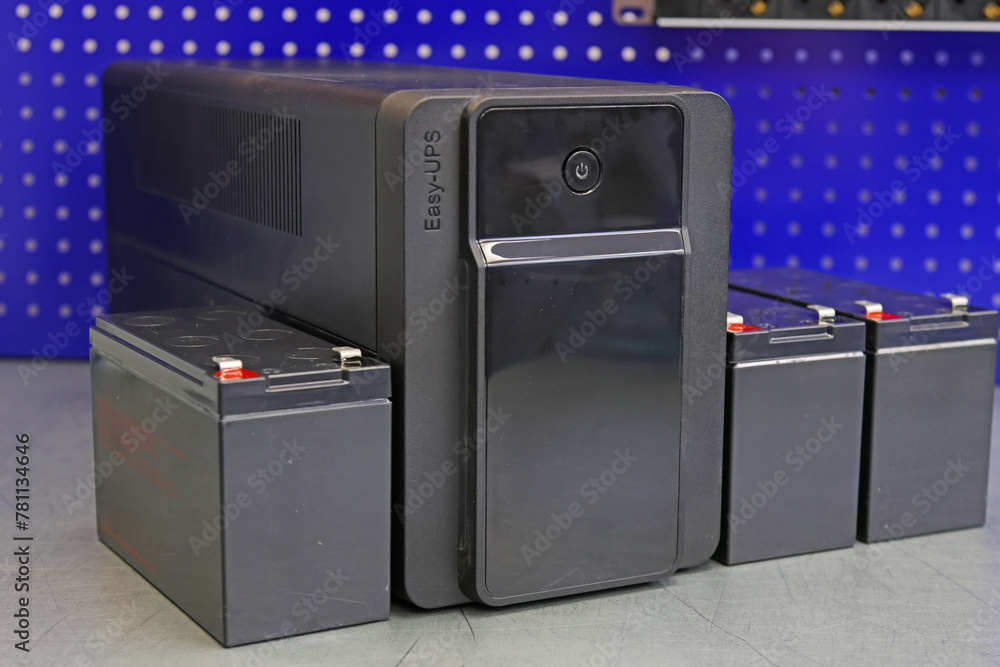 Uninterruptible power supply. Backup Power UPS with battery. UPS with ...