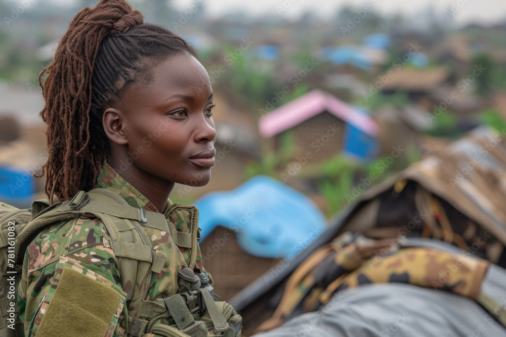 A soldier in an African village is on a mission to assist locals ...