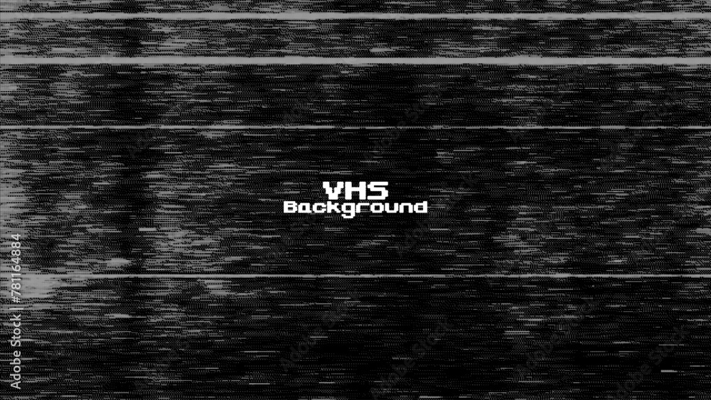 Abstract bitmap glitch grunge texture. Dark retro VHS screen with ...
