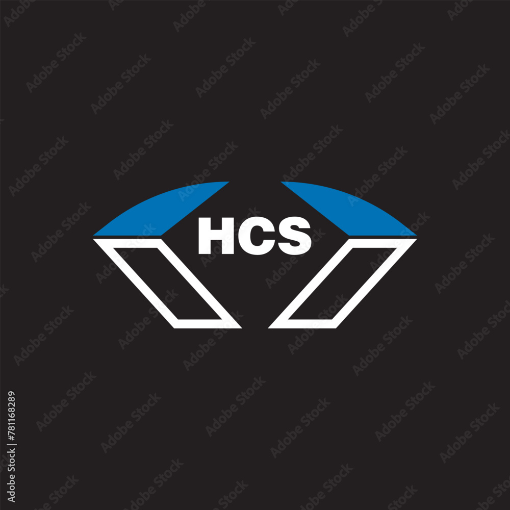 HCS letter logo design on white background. HCS logo. HCS creative initials letter Monogram logo ...