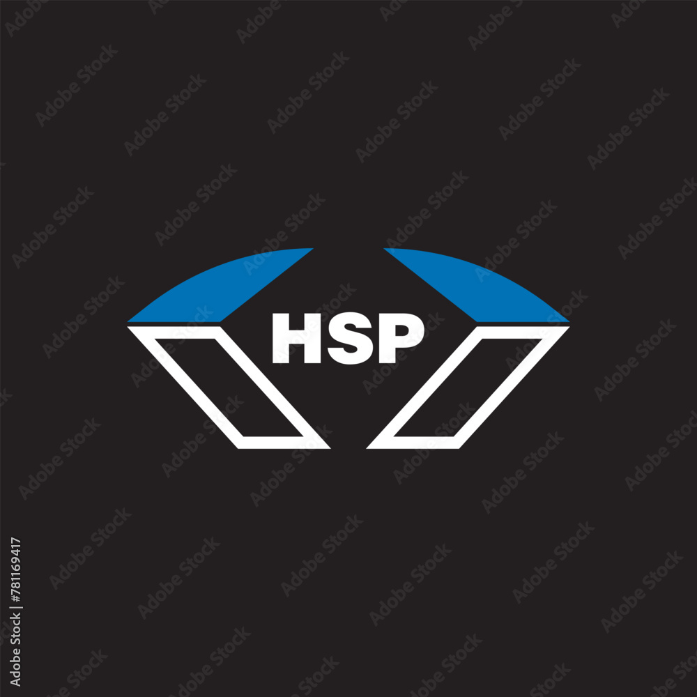 HSP letter logo design on white background. HSP logo. HSP creative ...