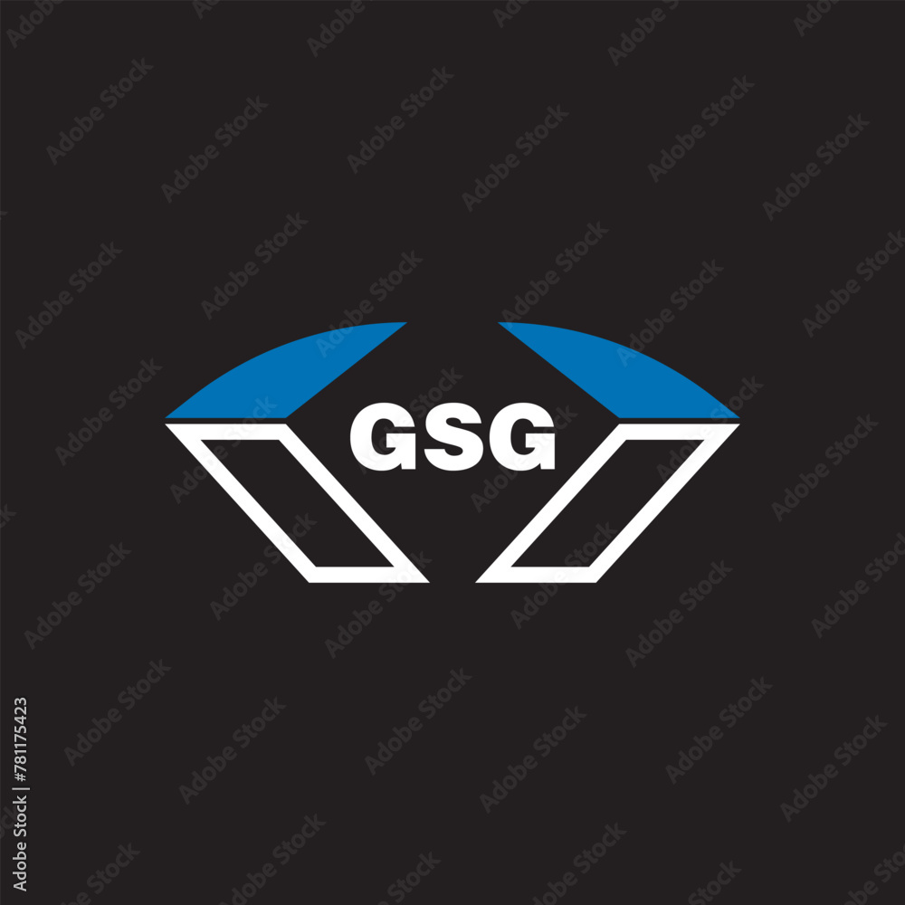 GSG letter logo design on white background. GSG logo. GSG creative ...