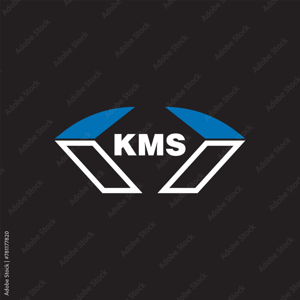 KMS letter logo design on white background. KMS logo. KMS creative ...