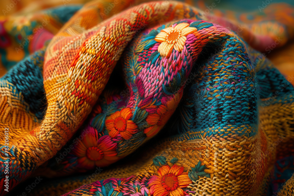 A fabric that changes its weave and color based on the stories told ...