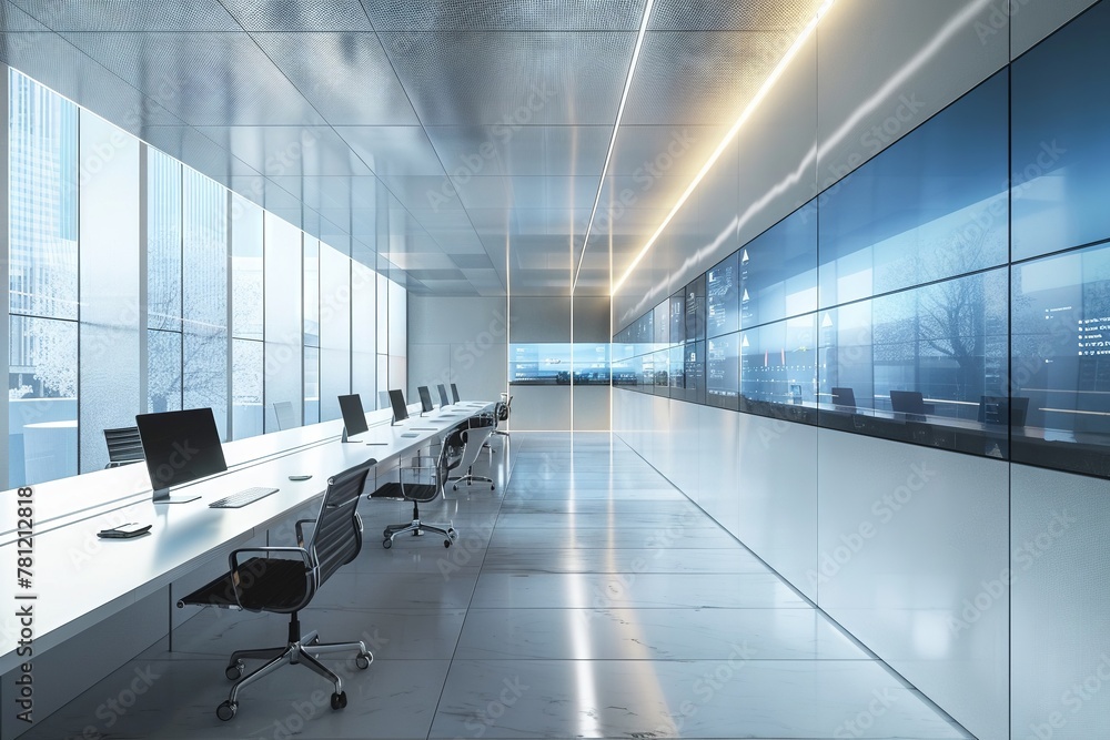 High efficiency workspace with seamless technological solutions ...