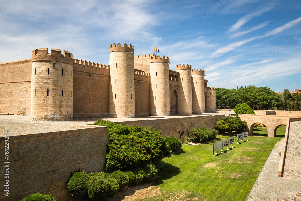 Aljaferia palace, ancient medieval castle from al-andalus, zaragoza ...