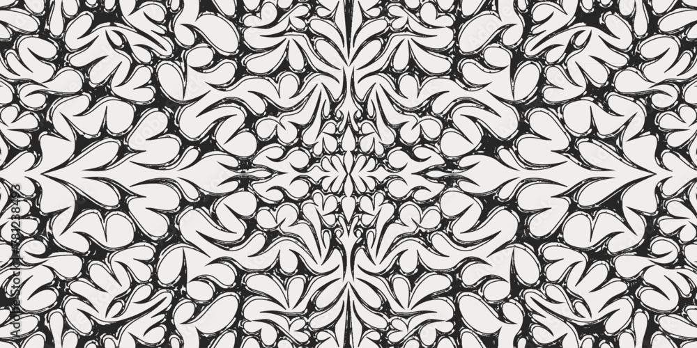 Gothic Cyber Sigilism Pattern Ornament Vector Design. Neo Tribal Tattoo ...