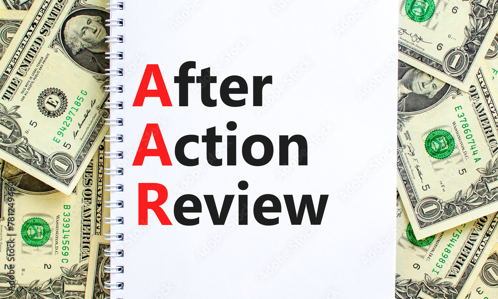 AAR After action review symbol. Concept words AAR After action review ...