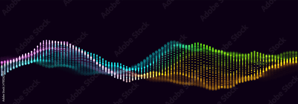 Music Abstract Background. Voice Sound Visualization. Particles ...