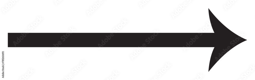 Straight line with point on start and arrow on finish. Symbol of ...