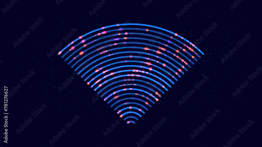 Sensor Lines Effect. Radar Sonar or Signal Sound Scanner. Wireless ...
